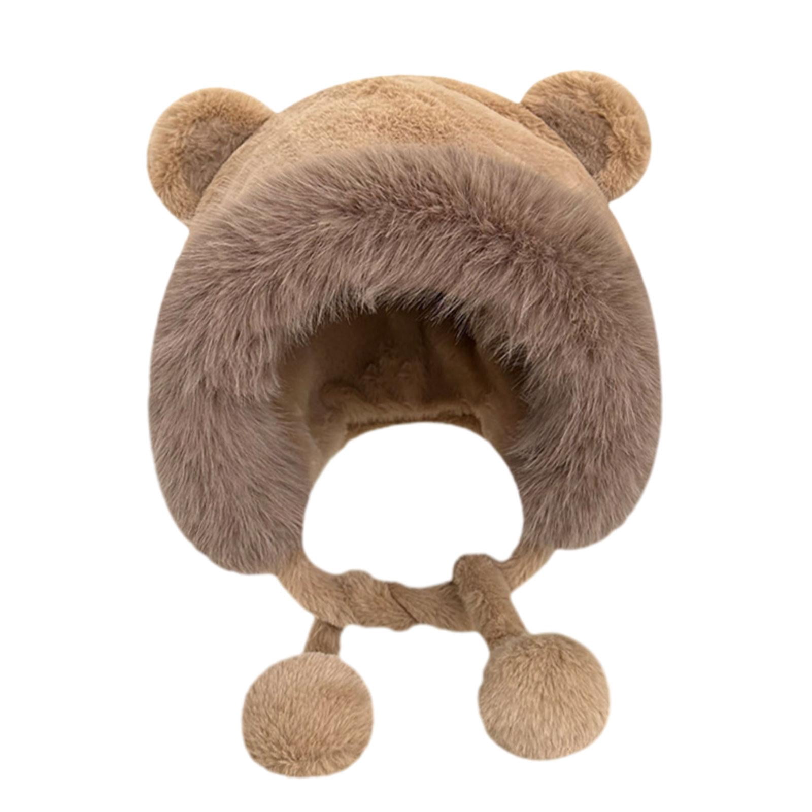 BLESIYA Winter Plush Hat Earflaps Trend Cute Lei Feng Hat for Skating ...