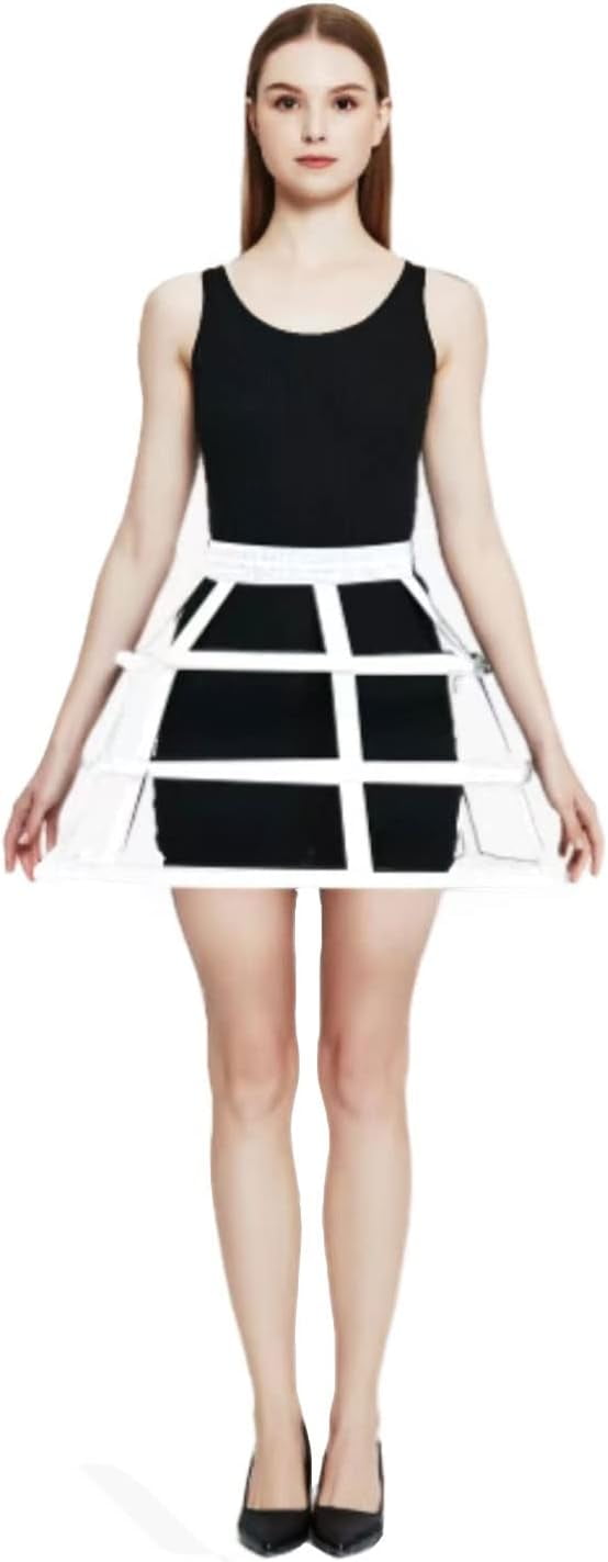 BLESSI Women's 3 Hoop Skirt Crinoline Petticoat Hoops Skirt for Women ...