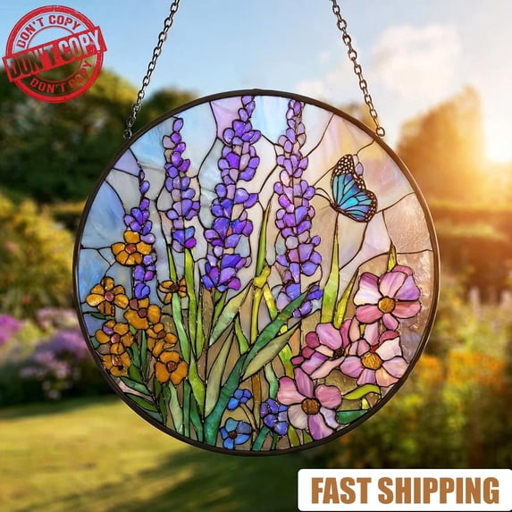BLESSING DECOR Japanese Ginkgo Suncatcher - Golden Leaf Window Art ...