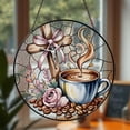 BLESSING DECOR Coffee Latte and Jesus Glass Suncatcher v5, Christian ...