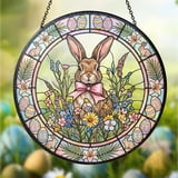 BLESSING DECOR Easter Glass Suncatcher v2, Spring Window Decor ...