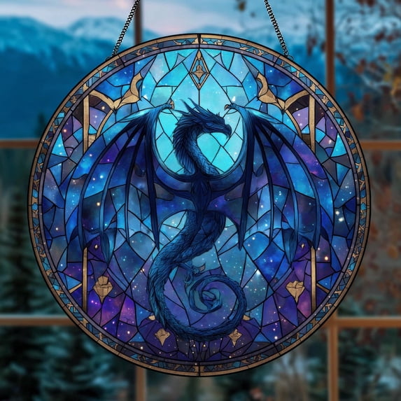 BLESSING DECOR Fourth Wing Glass Suncatcher v4, Basgiath War College ...