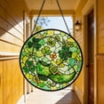 BLESSING DECOR Shamrock Gnomes Shoe Glass Suncatcher, Lucky Irish ...