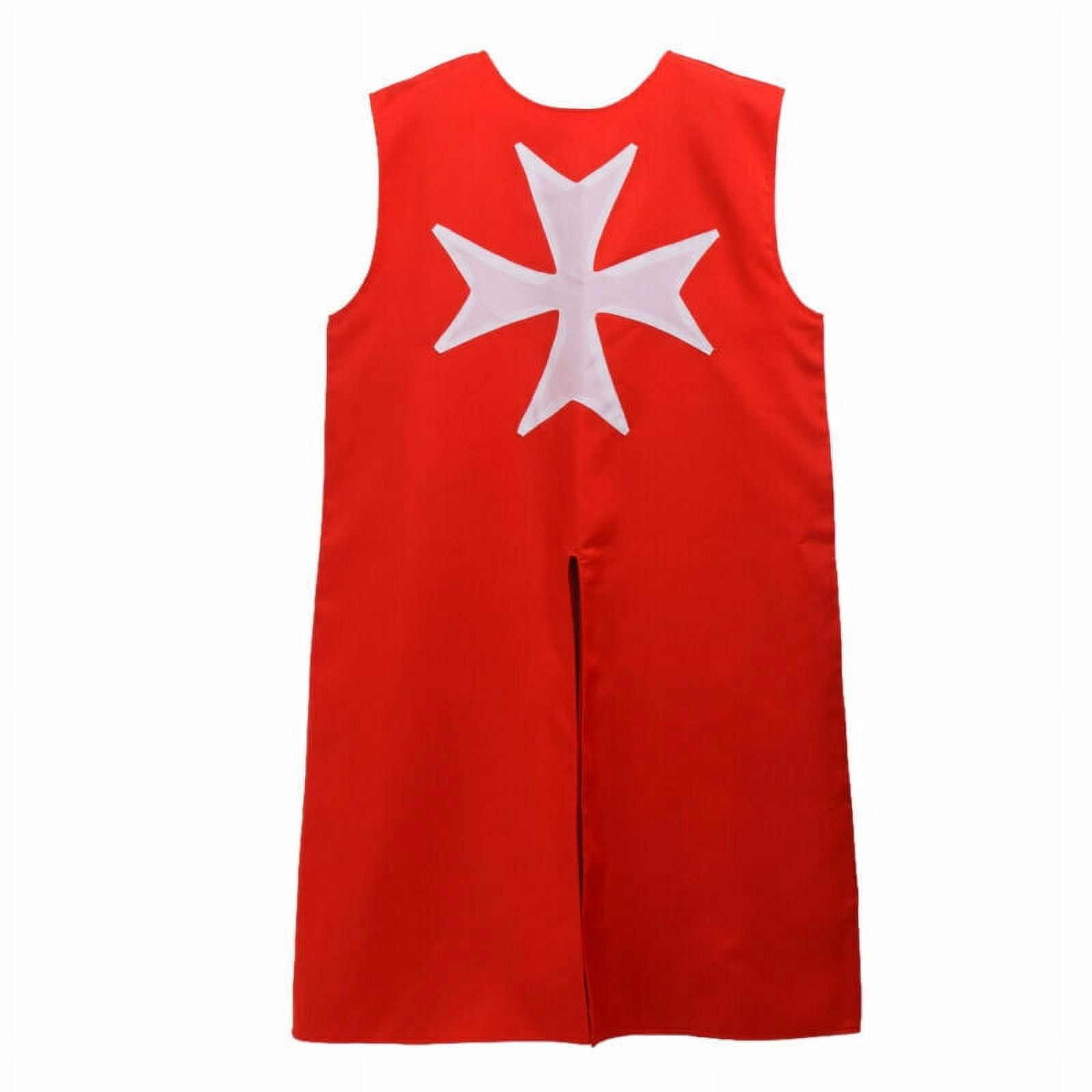 BLESSUME Medieval Knight Tunic Cosplay Costume Top with Cross - Walmart.com