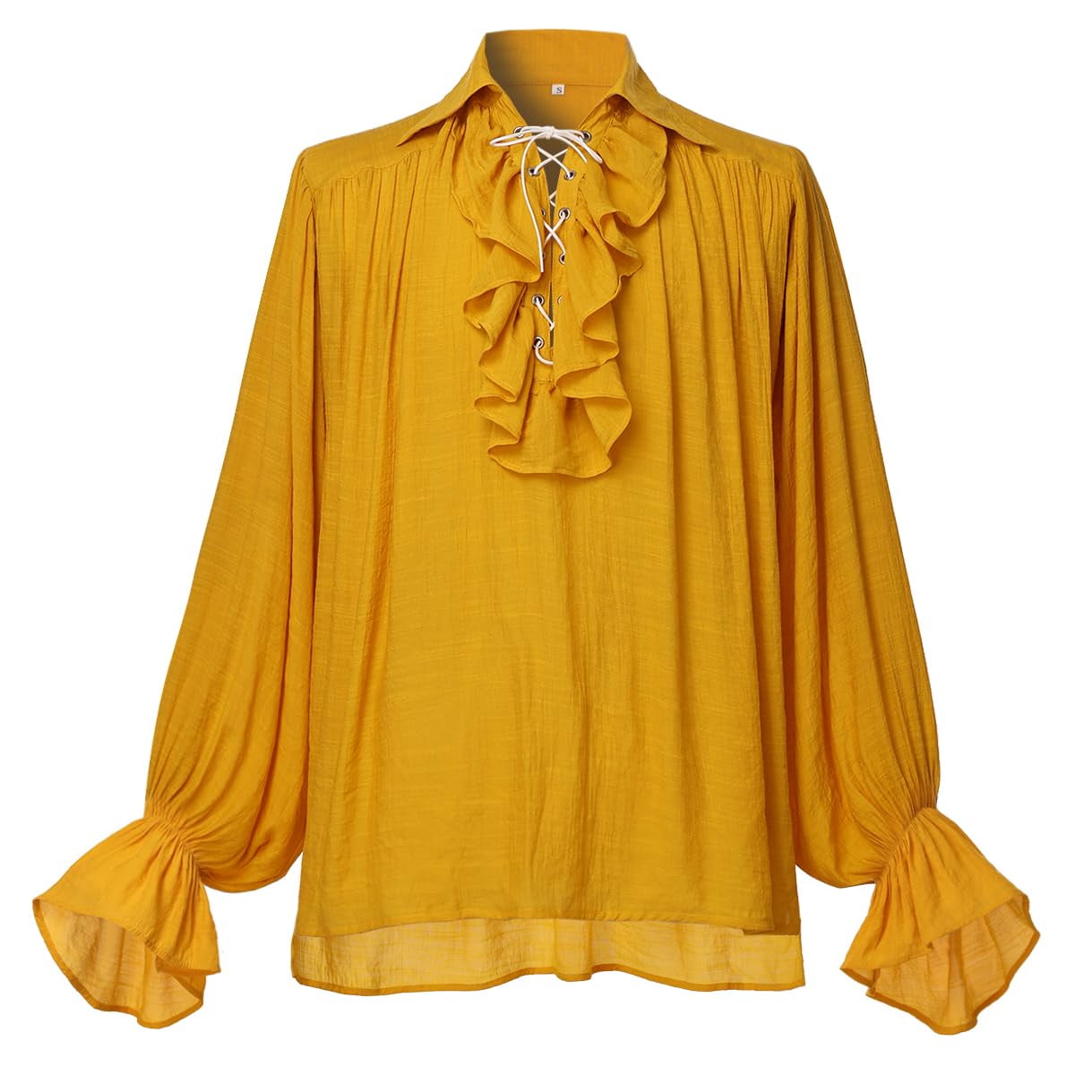 BLESSUME Men Pirate Shirt Renaissance Shirts Victorian Ruffled Medieval ...