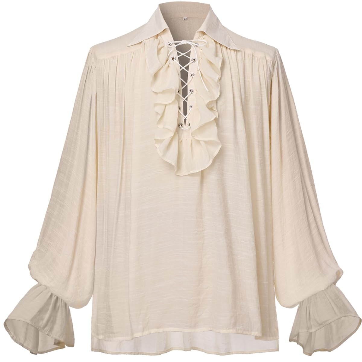 BLESSUME Men Pirate Shirt Renaissance Shirts Victorian Ruffled Medieval ...