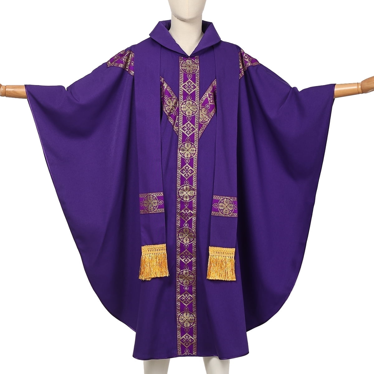 BLESSUME Men's Church Vestment Robe, Purple, Stretch - Walmart.com