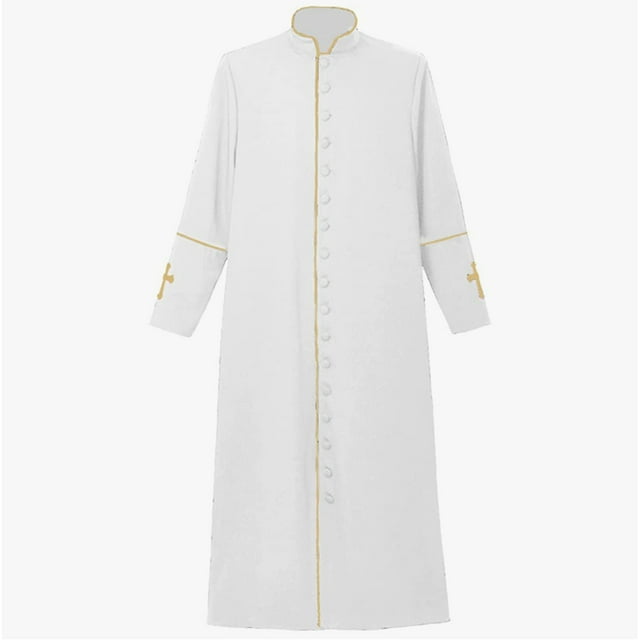 BLESSUME Men's Clergy Cassock Church Minister Robe Vestment for Pastor ...