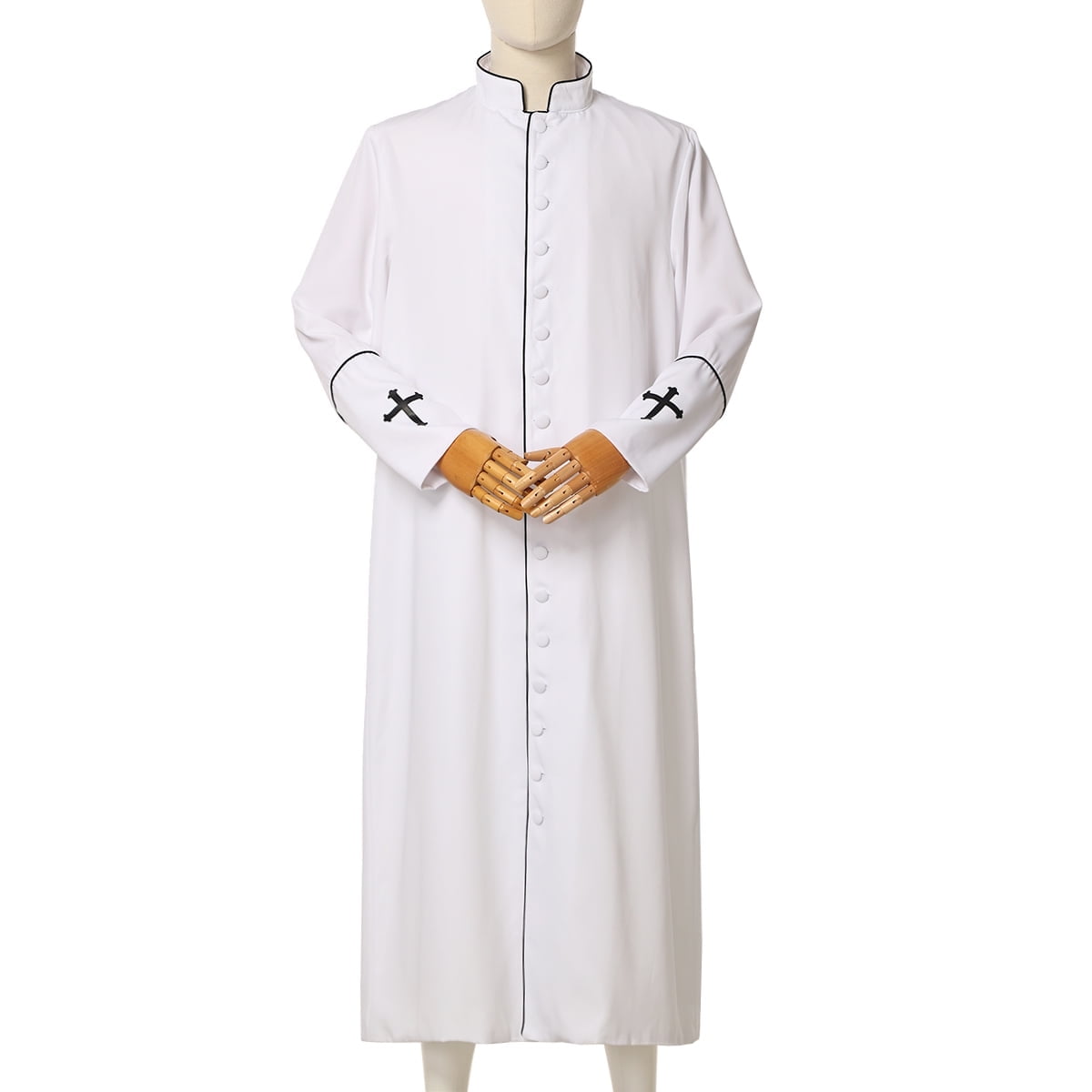 BLESSUME Men's Clergy Cassock Church Minister Robe Vestment for Pastor ...