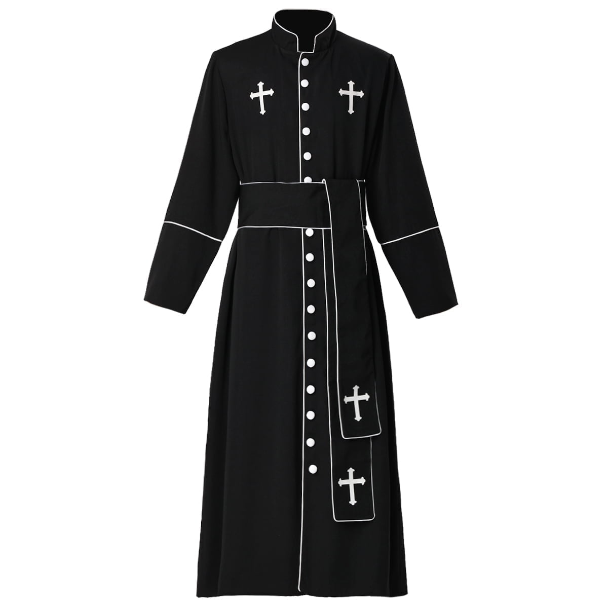 BLESSUME Men's Priest Cassock Pastor Robe Church Robe Clergy Roman ...