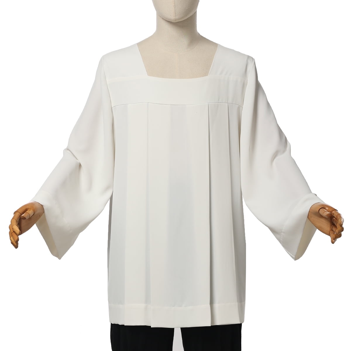 BLESSUME Clergy Cassock White Pleated Church Robes for Men Church ...