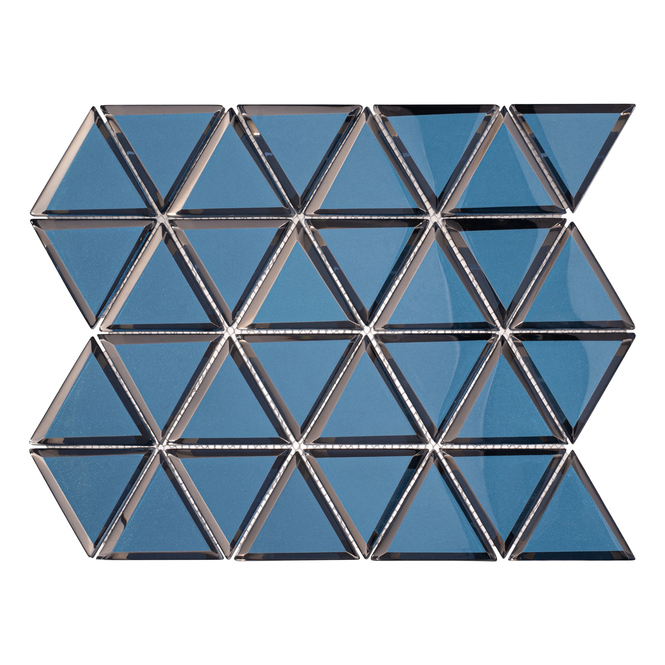 Bleum Gardenia Gray 3-in. Novelty Beveled Mirrored Polished Glass ...