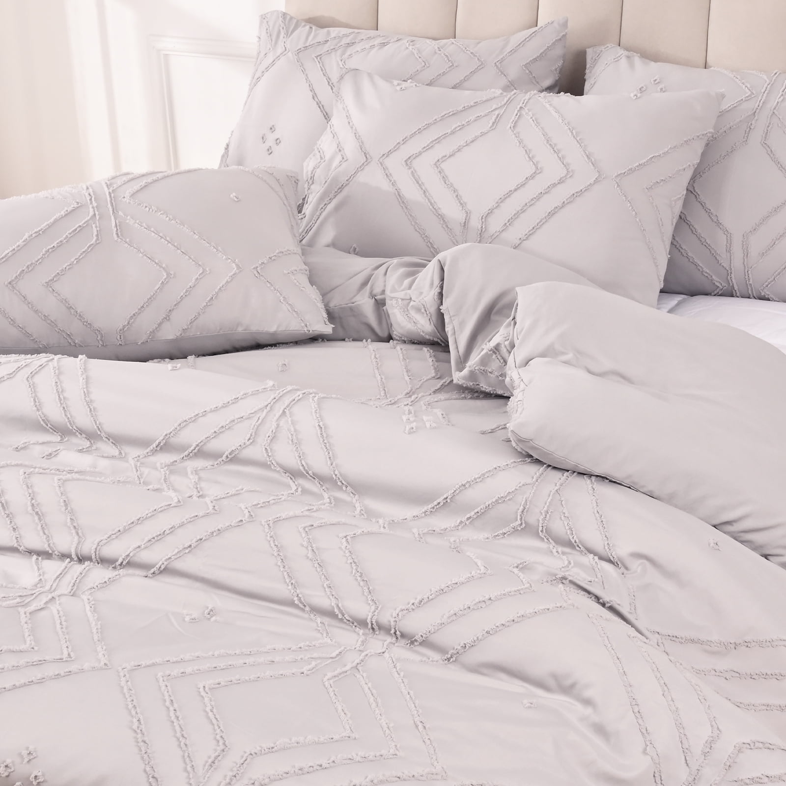 BLEUM CADE 3 Pieces Comforter Set King Size Soft Breathable Duvet Cover ...