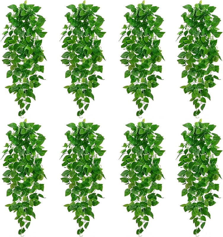 BLEUM CADE Fake Hanging Plants, 2pcs Artificial Hanging Plant, Faux ...