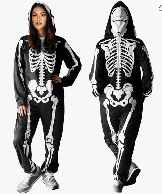BLEUM CADE Halloween Skeleton Costume for Women - Comfy Easy Adult ...