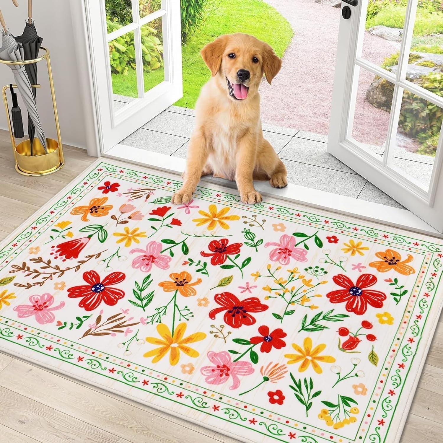 BLEUM CADE Modern Area Rugs 2x3 Door Mat Entryway Rug,Machine Washable ...