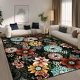 BLEUM CADE Spring Boho Floral Area Rugs 3x5 Washable Flower Rug for ...