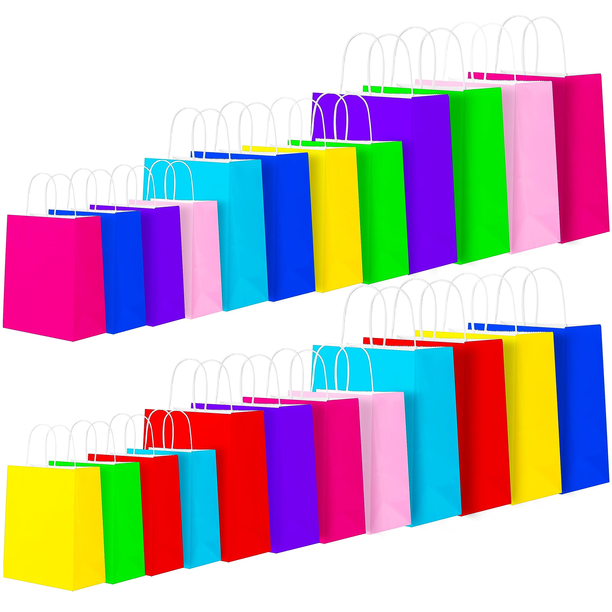 BLEWINDZ 72Pcs Gift Bags EC36 Bulk with Handles Assorted Sizes - 8 ...