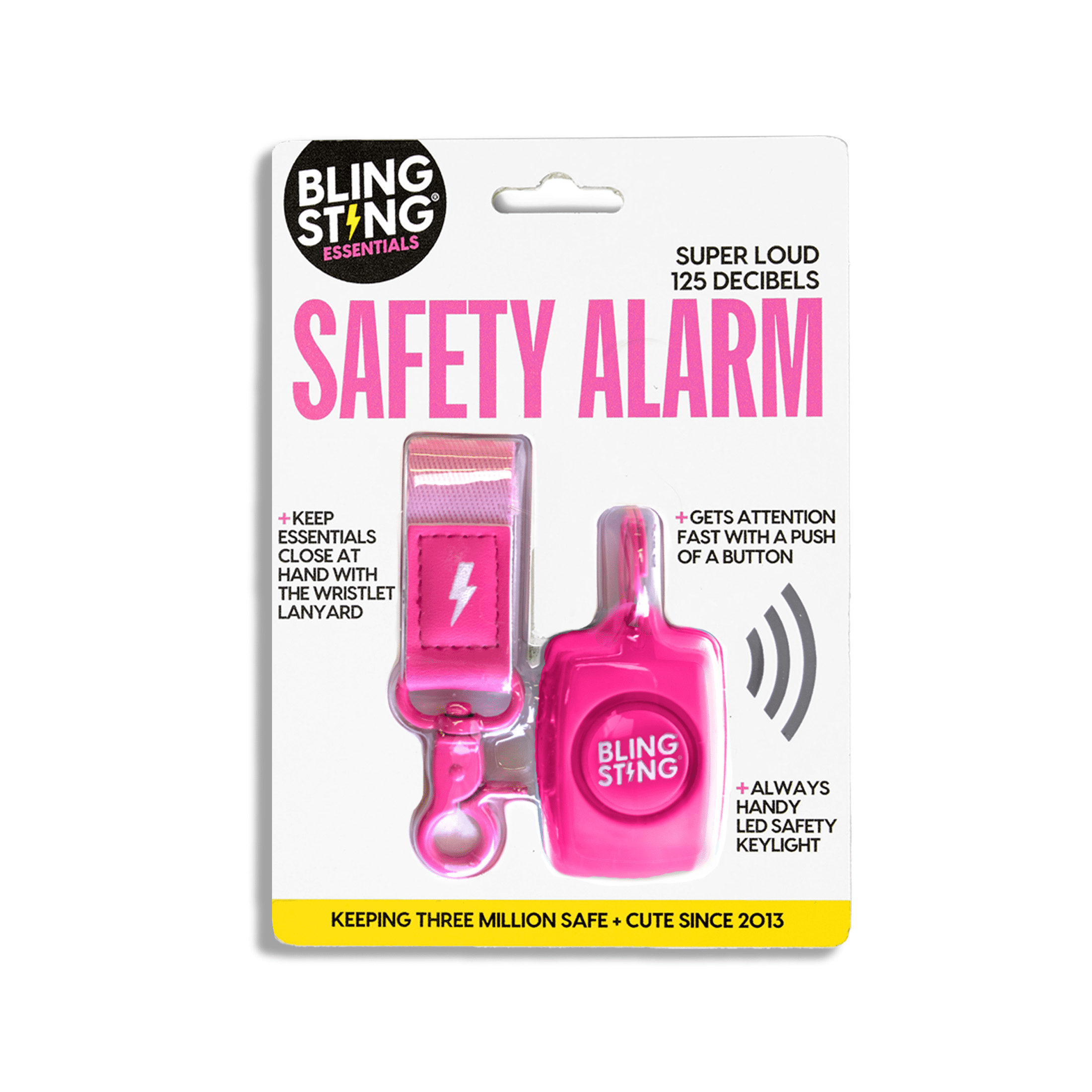 BLINGSTING Mini Personal Safety Alarm, Hot Pink - Walmart.com