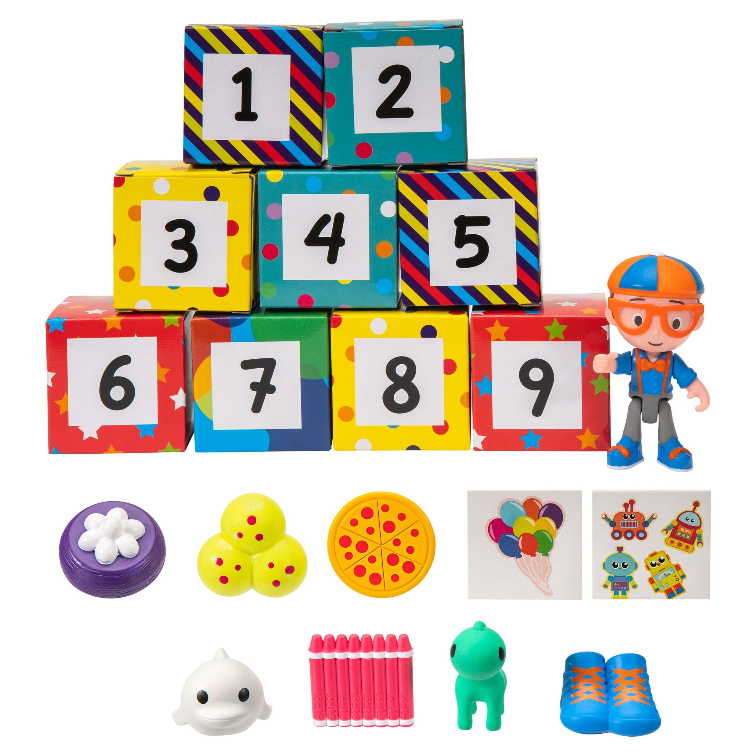 BLIPPI Surprise Boxes, Educational Toys for Toddlers, Learn Numbers ...