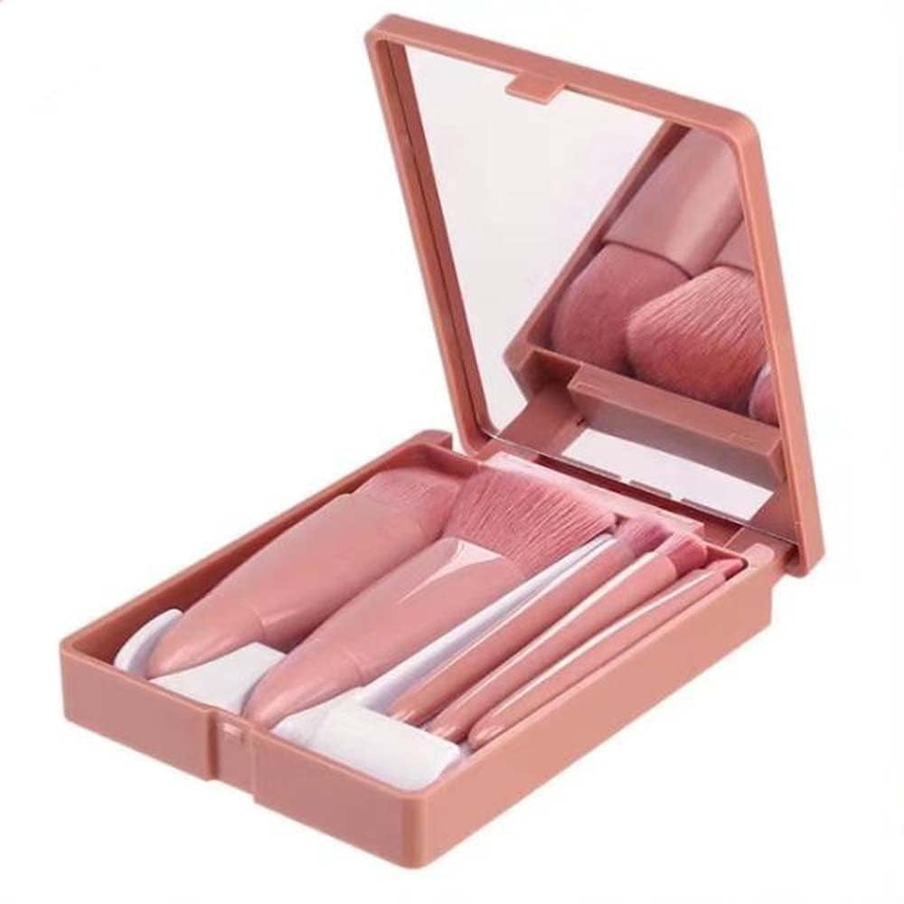 BLISS START 5 in 1 Professional Small Mini Mirror Makeup Brush Kit for ...