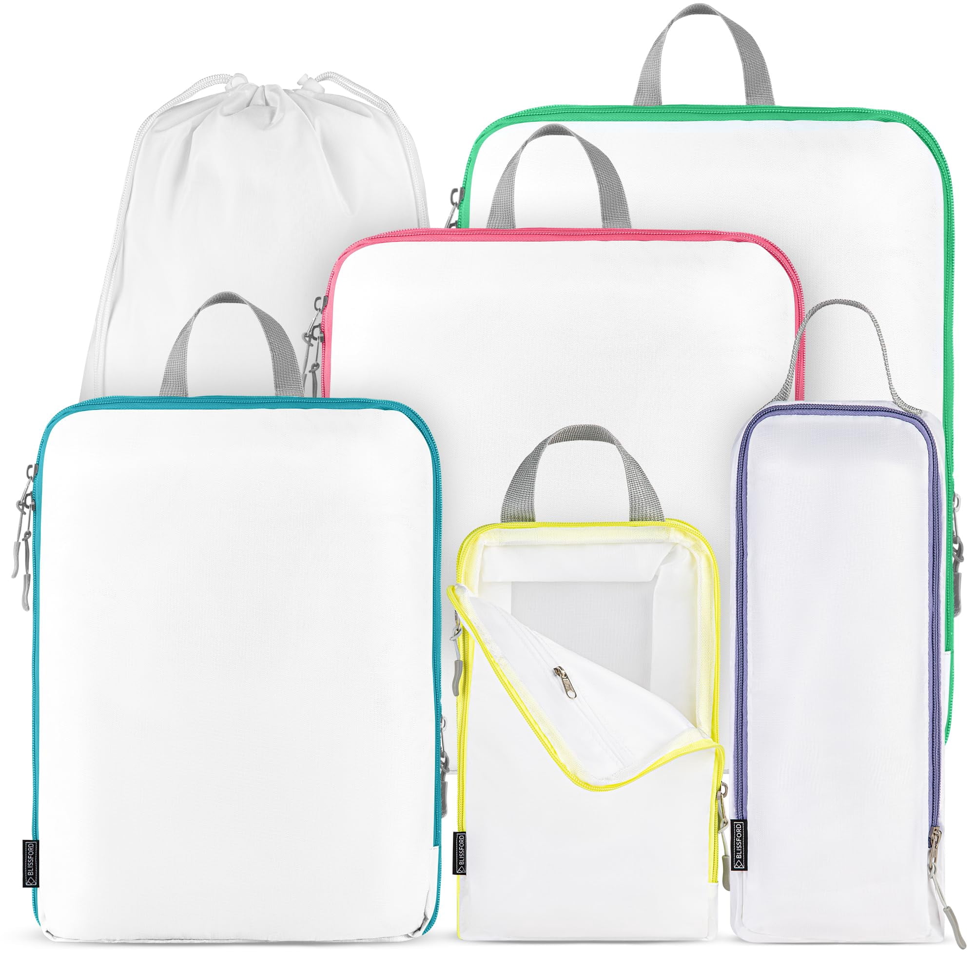 BLISSFORD Compression Packing Cubes for Travel Packing Cubes for ...