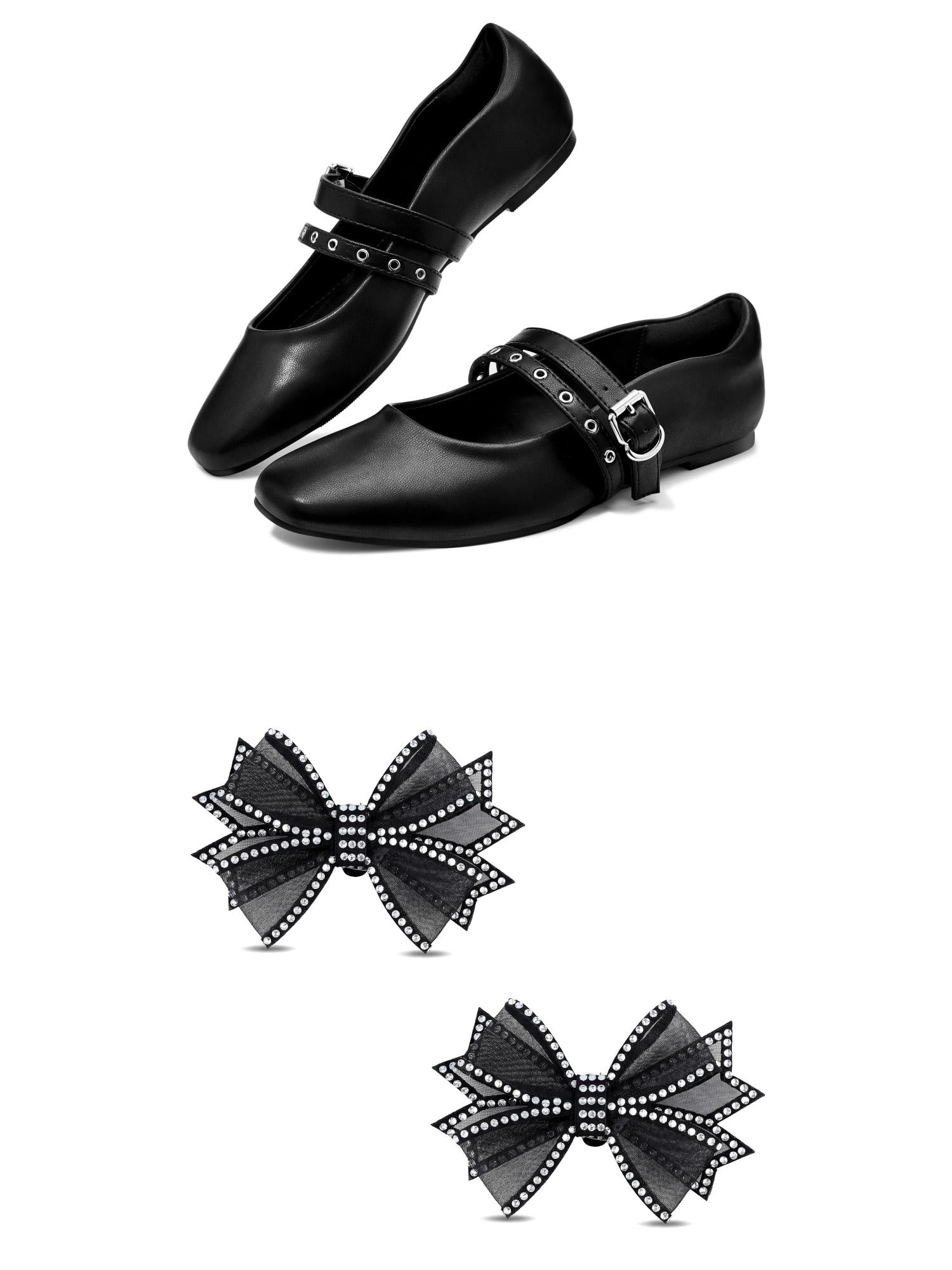 BLISSFUL STEP Ballet Flats Pumps Mary Jane Dress Shoes for Women with ...