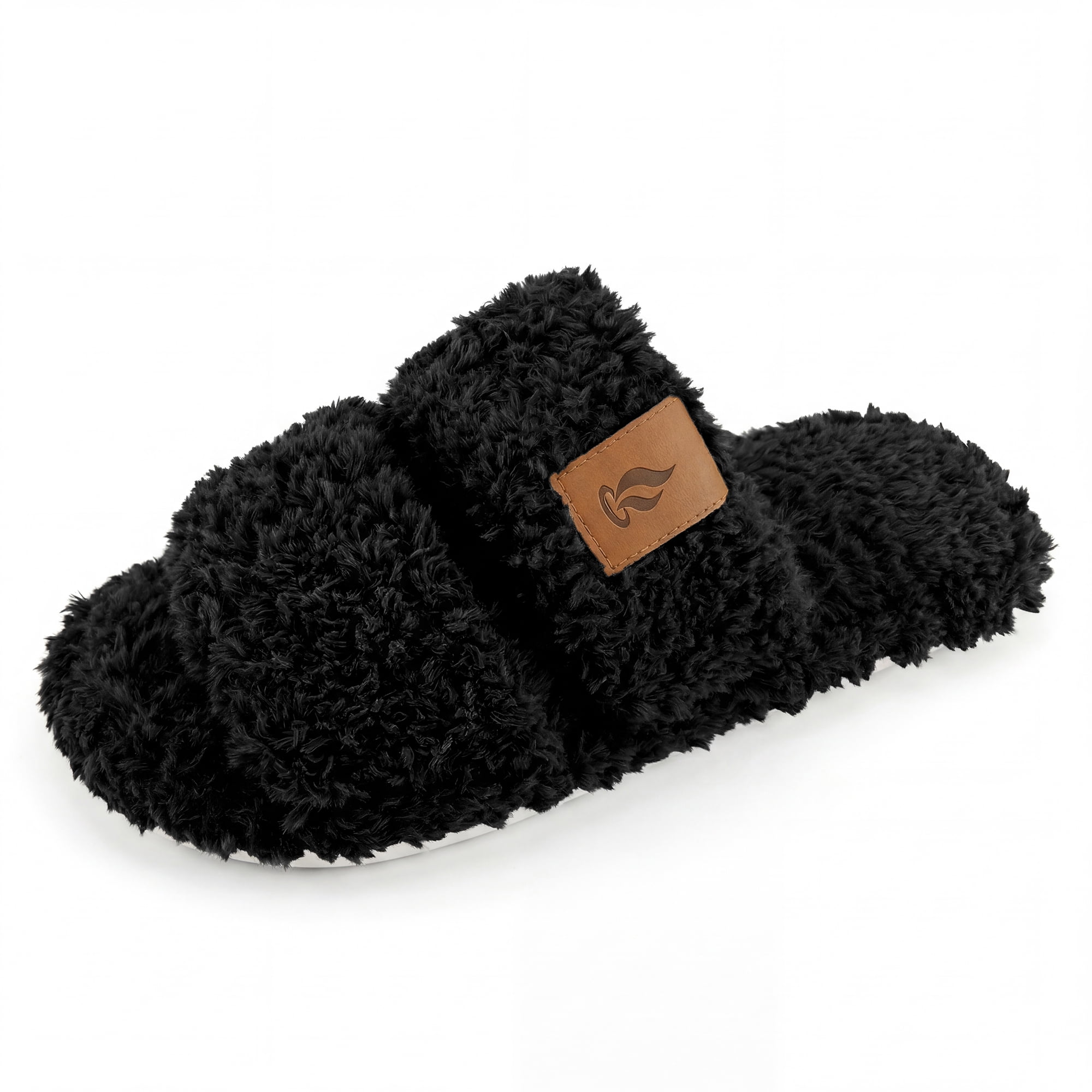 BLISSFUL STEP Women's Fuzzy Slip-on Shoes Unisex Warm Soft Comfy Indoor ...