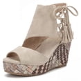BLISSFUL STEP Women's Plaid Side Zipper Lace-Up Peep-toe Platform ...
