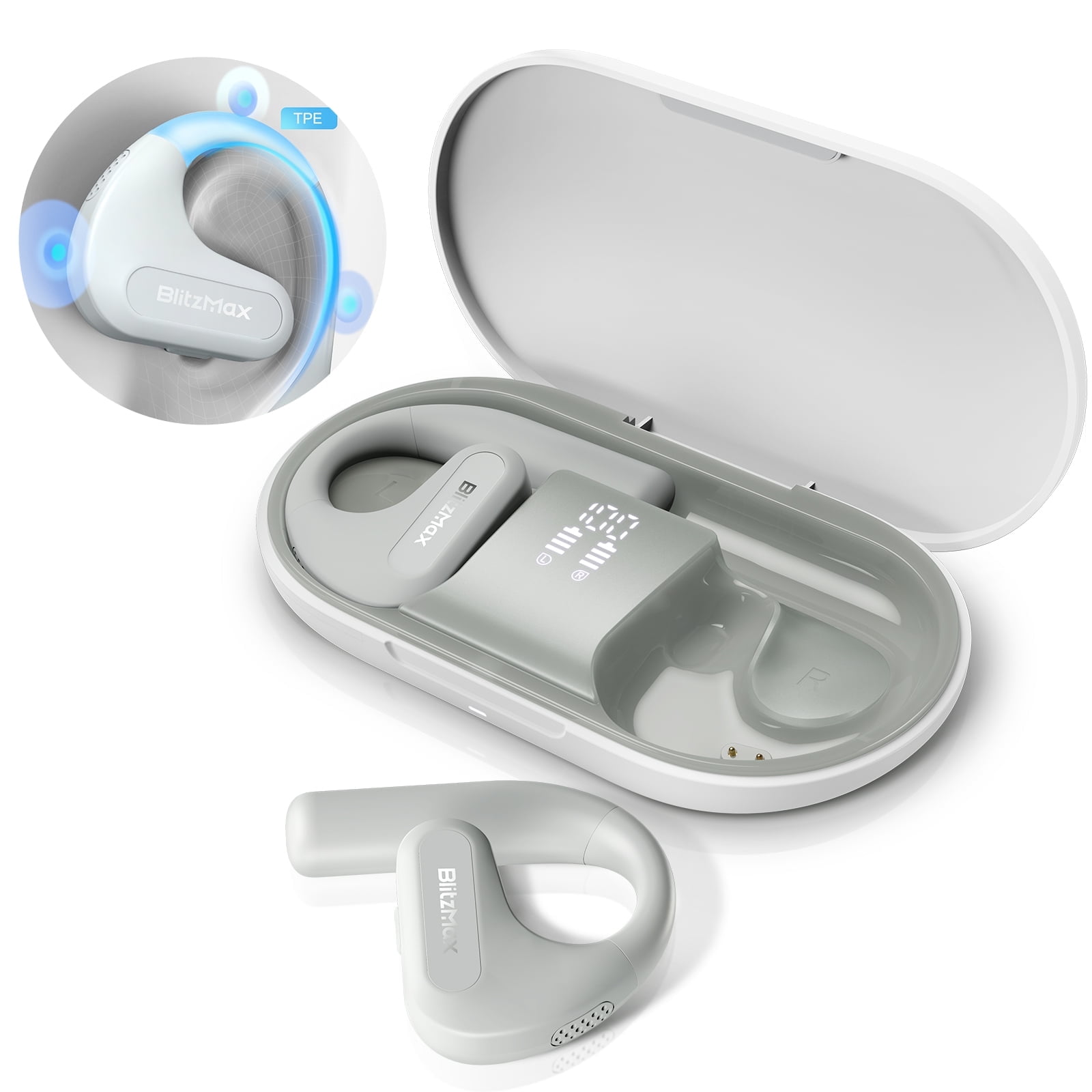 Blitz Open Ear Headphones Protect Your Ears, for Working, Running ...