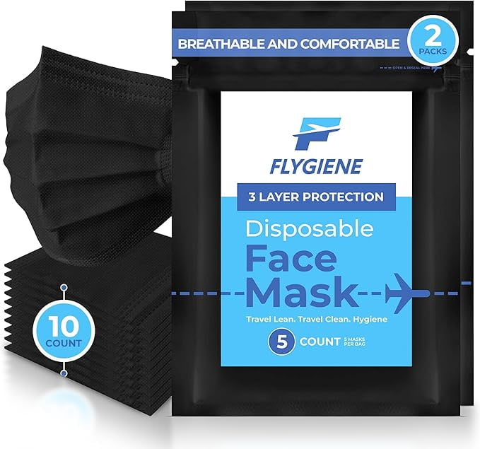 BLK Disposable Face Mask Pack of 5 - Walmart.com