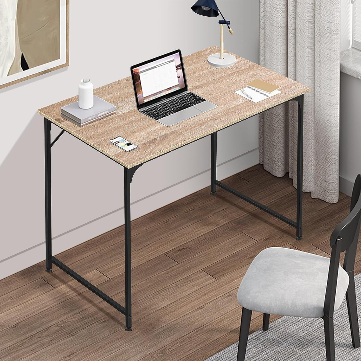 BLKMTY 32" Computer Desk Home Office Desk Writing Desk Wood PC Study ...