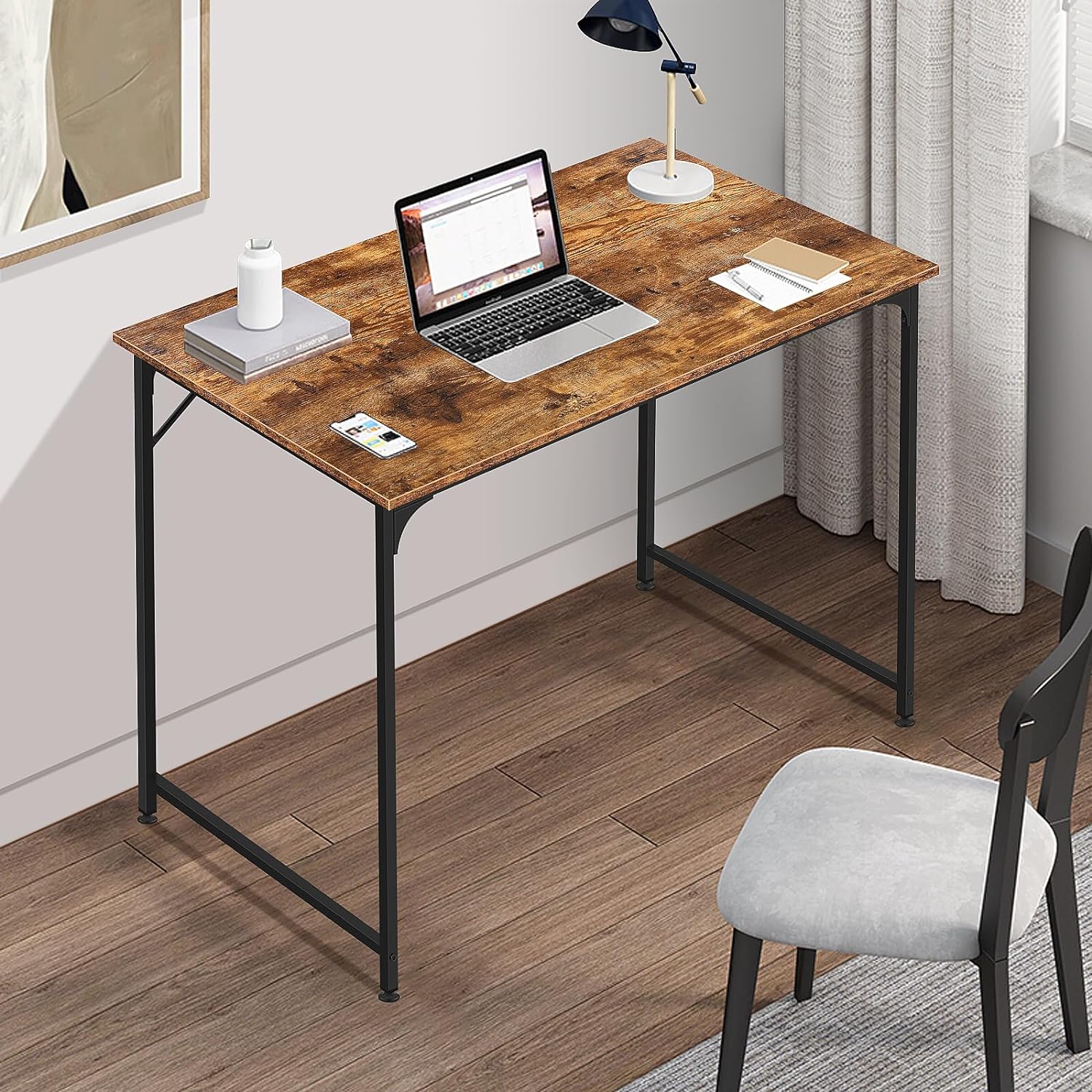 BLKMTY 32" Computer Desk Home Office Desk Writing Desk Wood PC Study ...