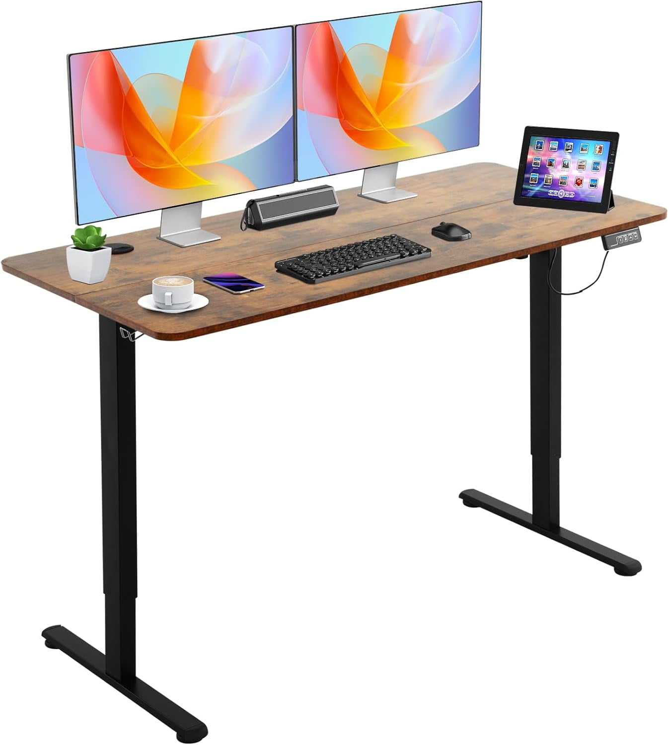 BLKMTY Electric Standing Desk Adjustable Height Computer Desk 24"x55 ...