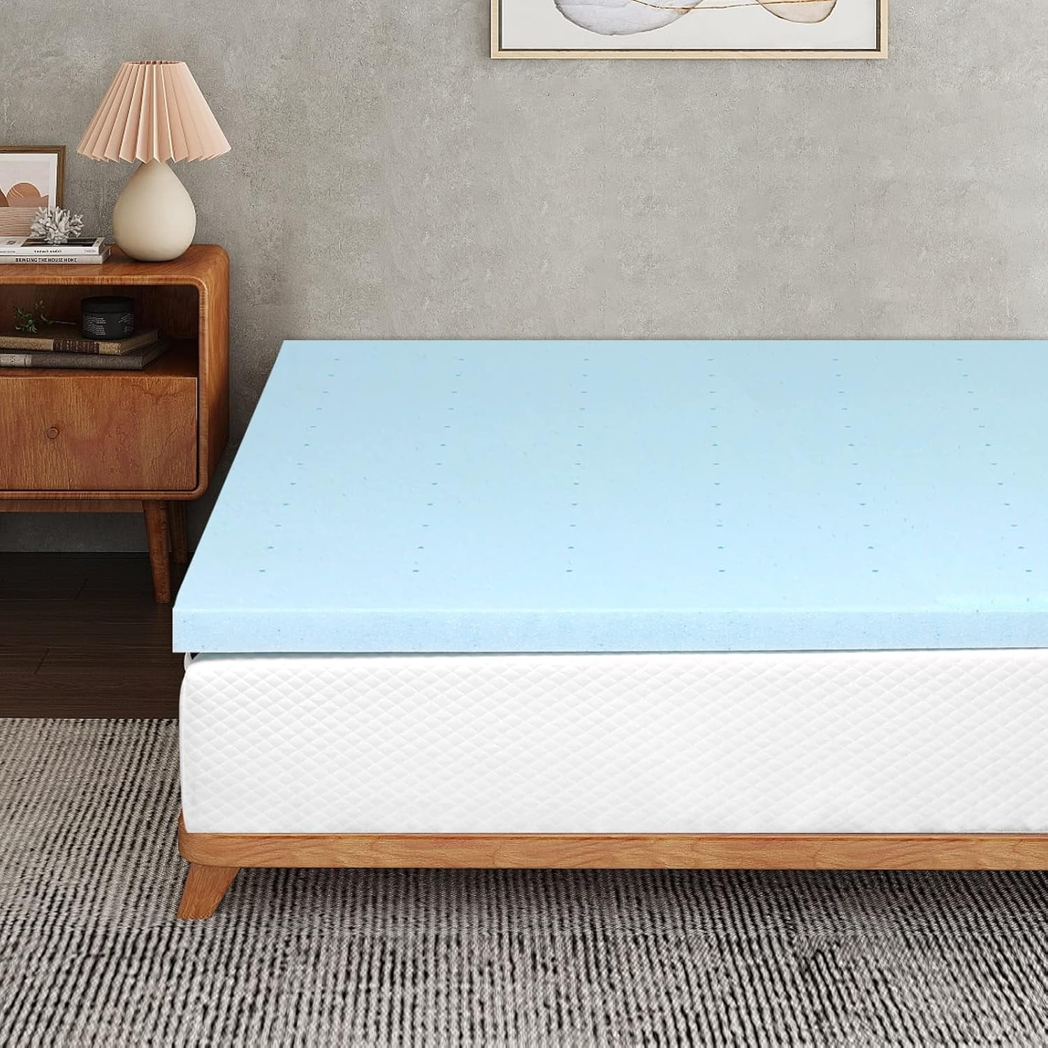 BLKMTY Mattress Topper Full Mattress 2 Inch Bed Topper Ventilated ...