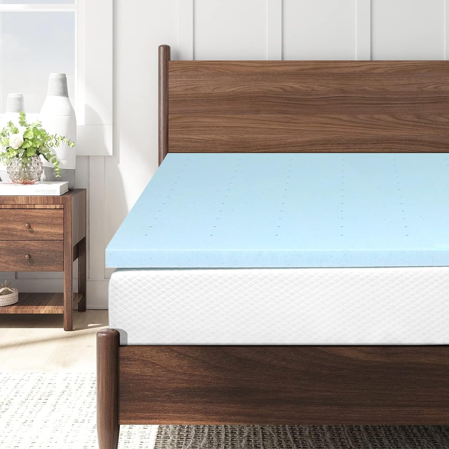 BLKMTY Mattress Topper King Mattress 2 Inch Bed Topper Ventilated ...