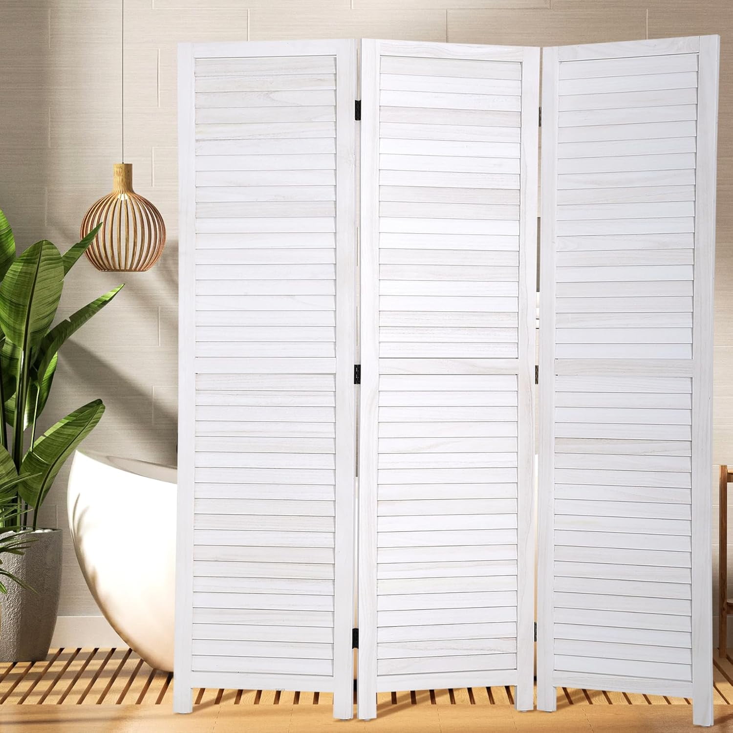 BLKMTY Room Divider 3 Panel Privacy Screen Folding Screen 5.6ft Tall ...