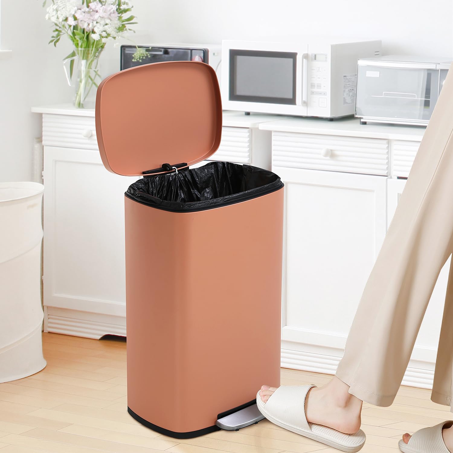 BLKMTY Trash Can 13 Gallon Trash Can Kitchen Trash Cans with Lid ...