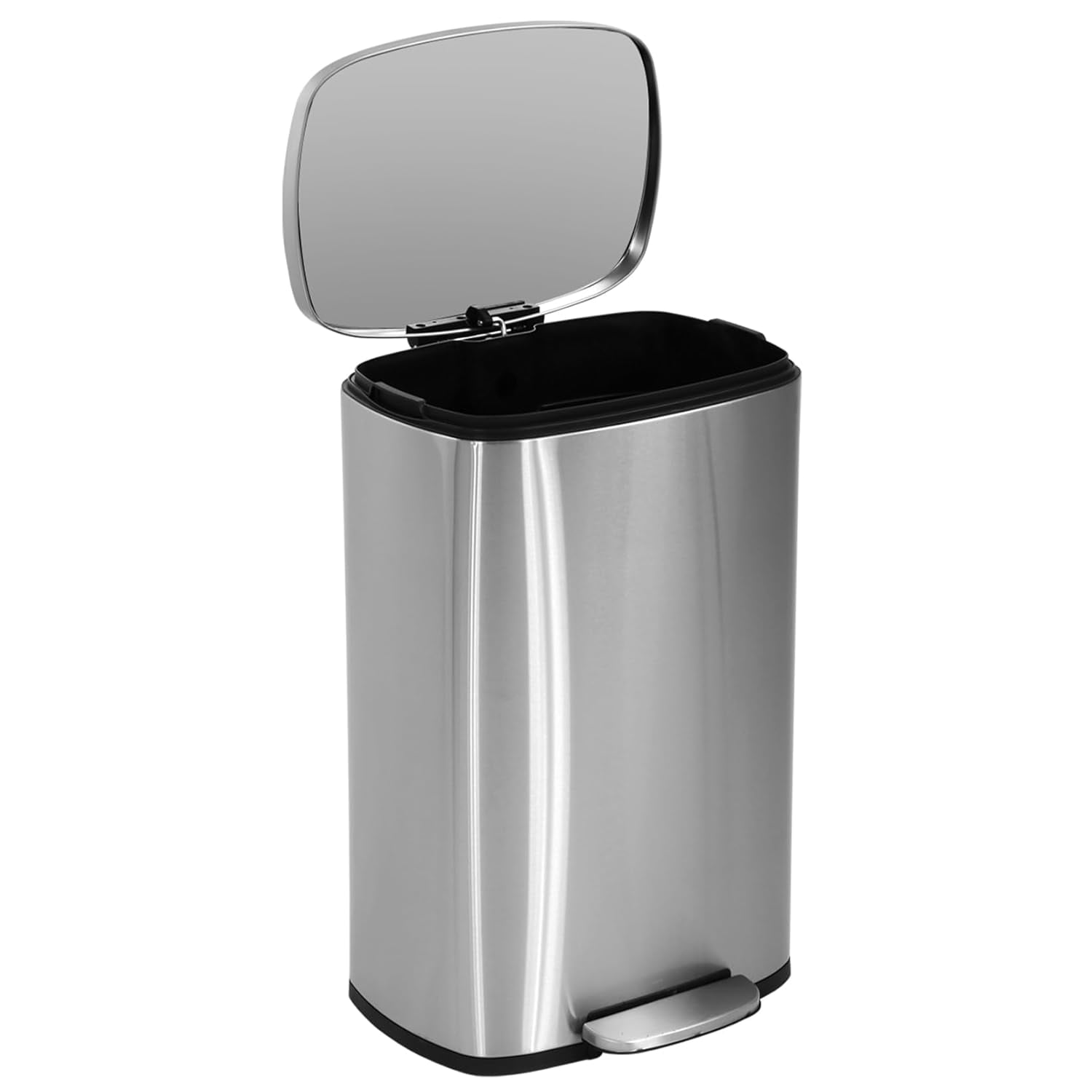 BLKMTY Trash Can Kitchen Garbage Can with Lid, 13 Gallon Stainless ...
