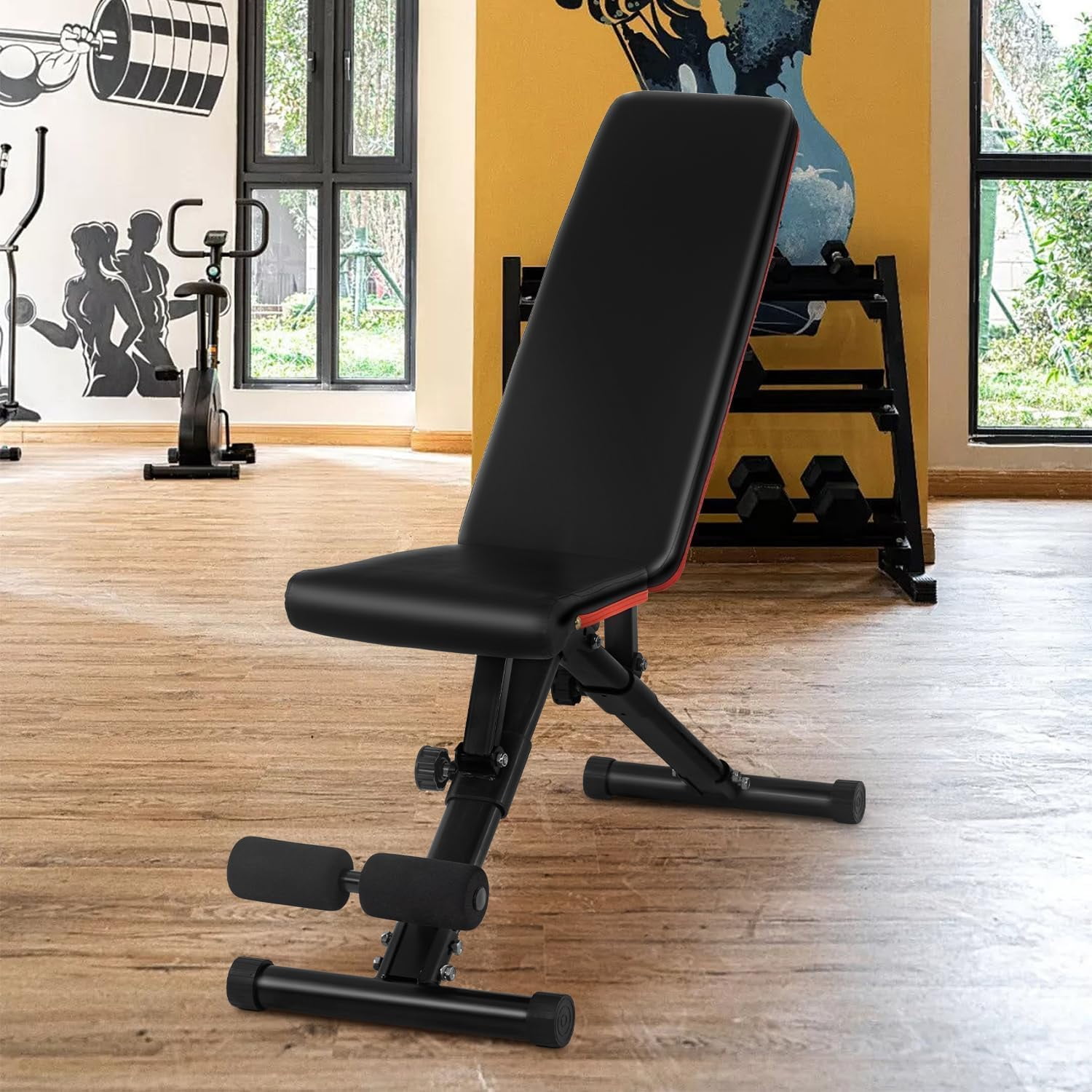 BLKMTY Weight Adjustable Workout Foldable for Home Gym Full Body ...