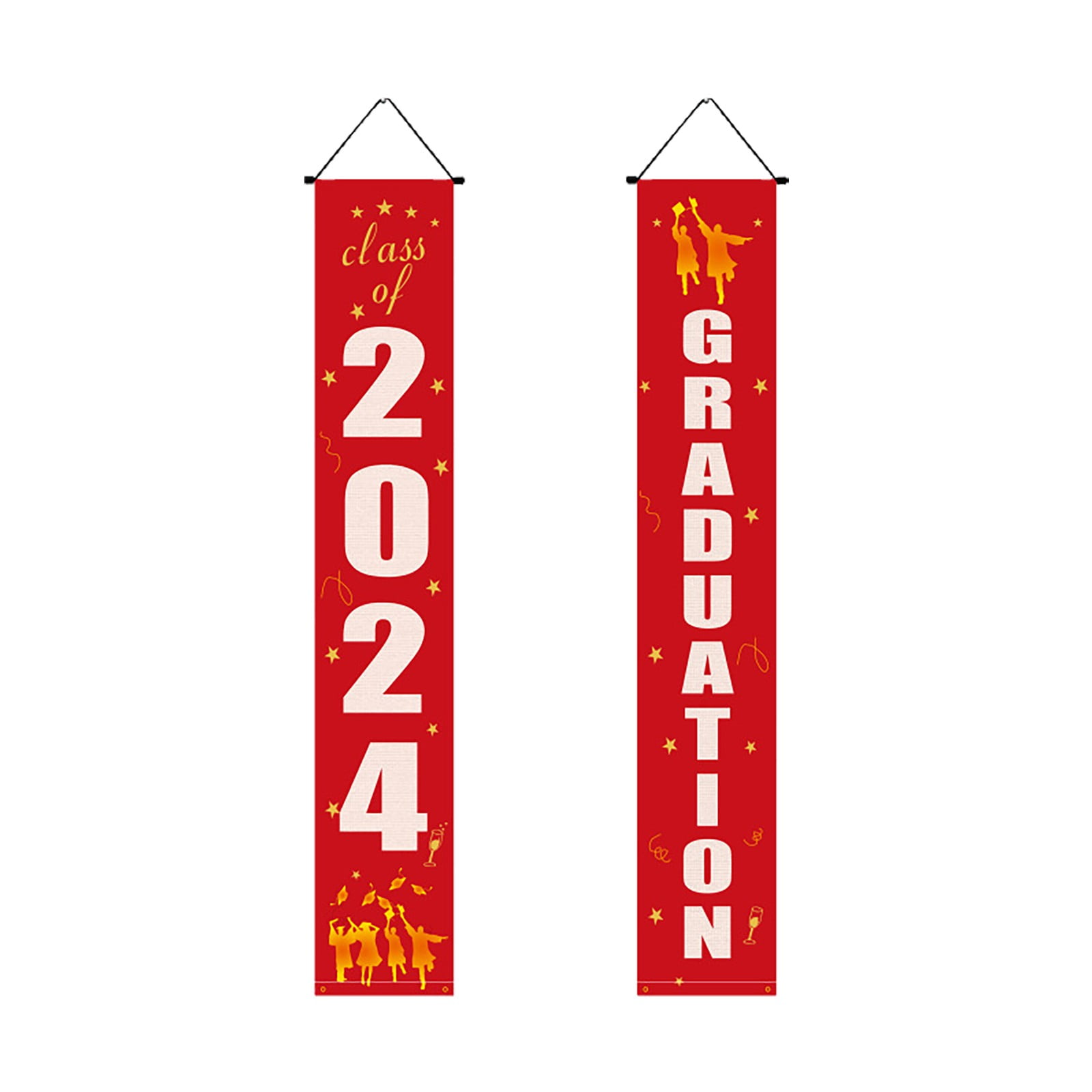 BLLXMX Party Balloon Graduation Decorations 2024 GRAD Banner Blue Porch ...