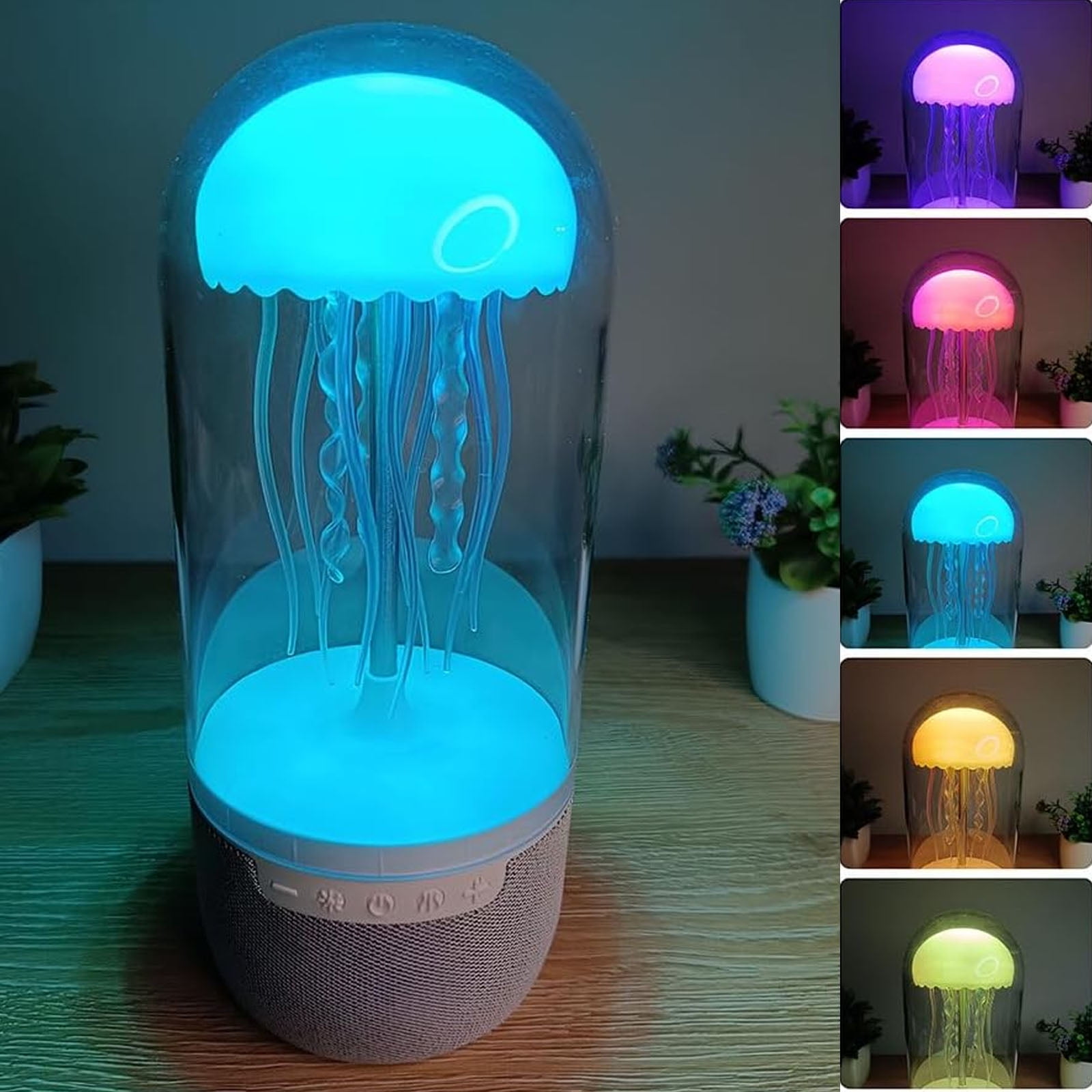 BLLYOGU Realistic Motion Jellyfish Bluetooth Speaker with Colorful ...