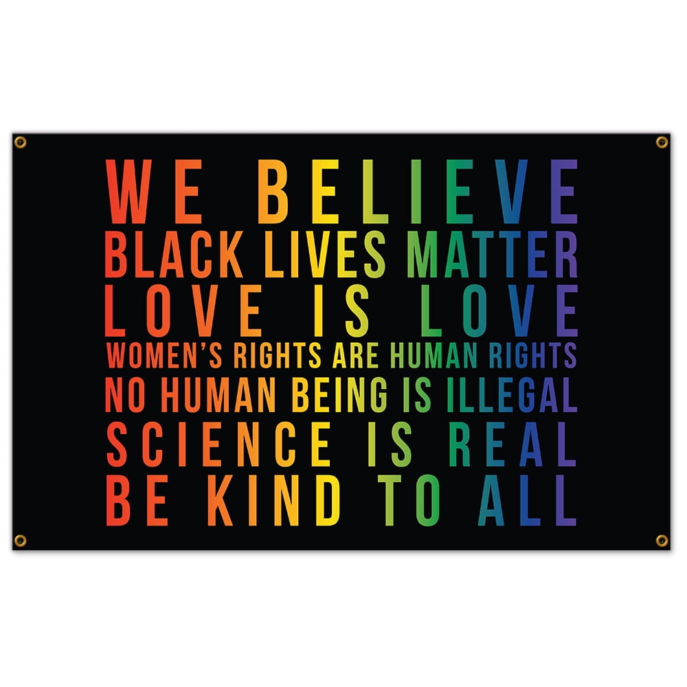 BLM Banner Black Lives Matter Be Kind To All | 18" X 48" Banner ...