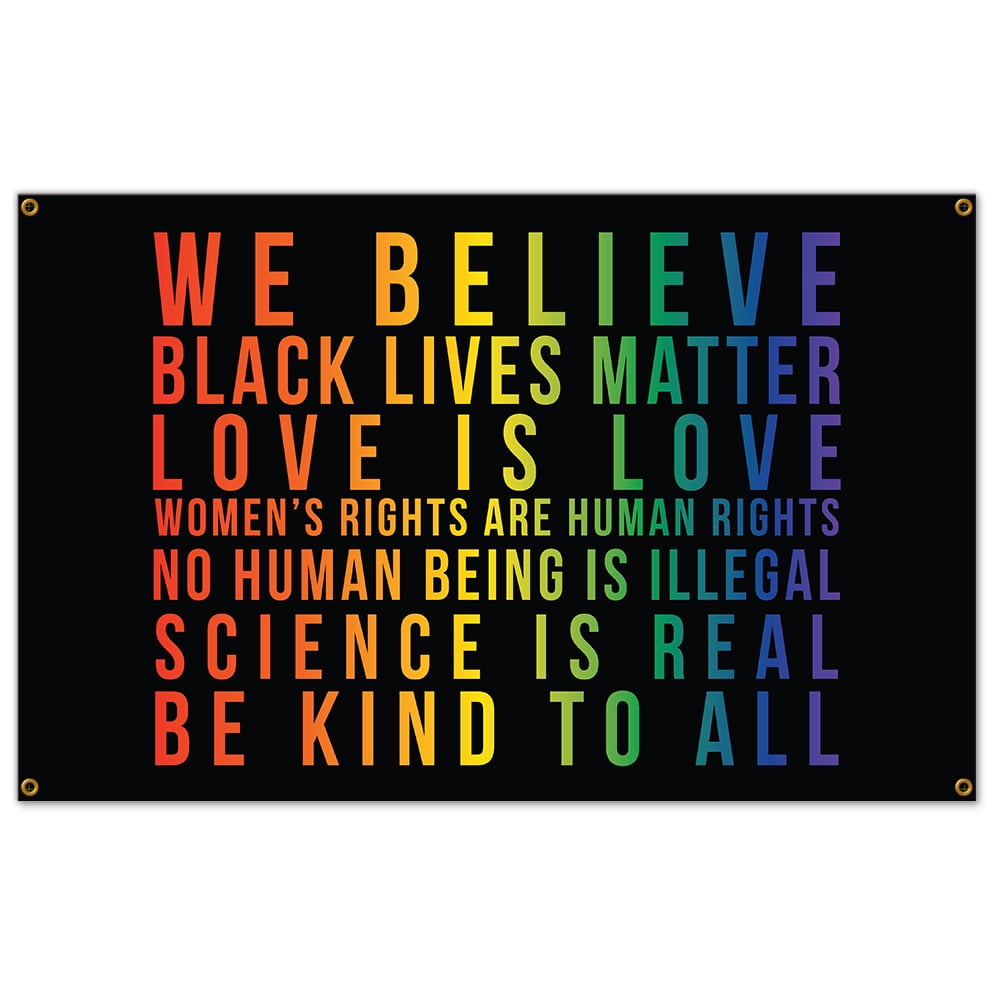 BLM Banner Black Lives Matter Be Kind To All | 36" X 96" Banner ...