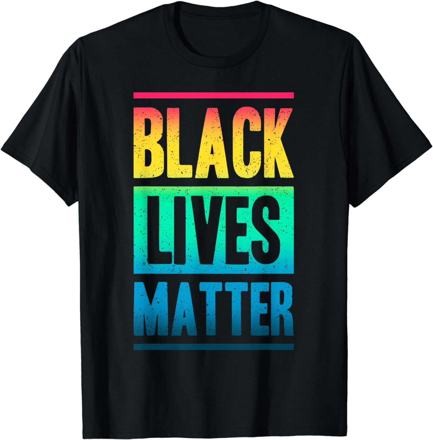 BLM Distressed Retro Black Lives Matter T-Shirt - Walmart.com
