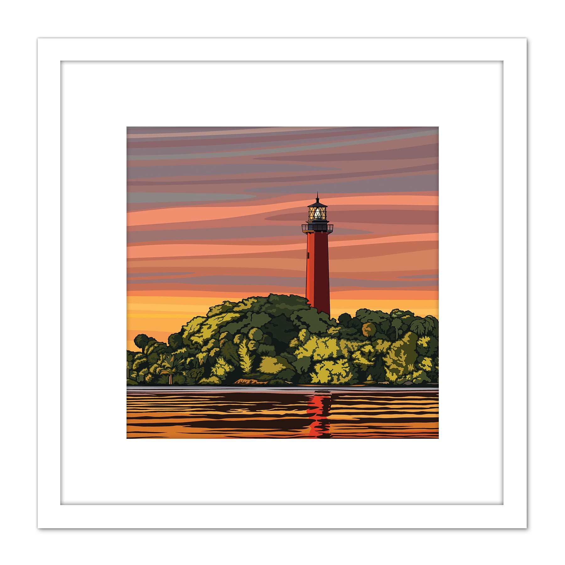BLM Jupiter Inlet Lighthouse Natural Area Florida 8X8 Inch Square ...