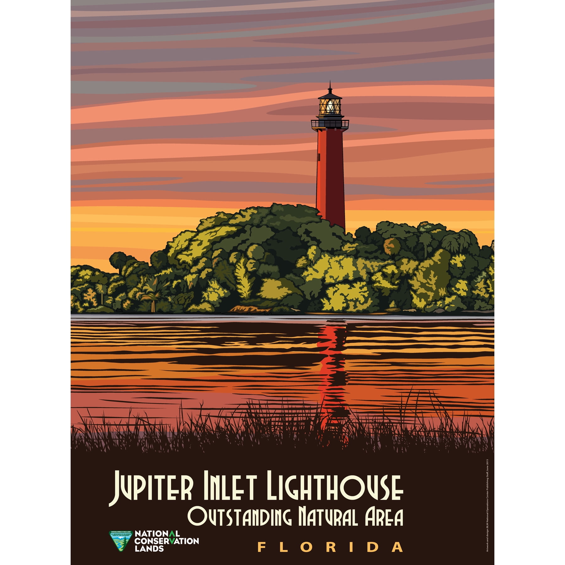 BLM Jupiter Inlet Lighthouse Natural Area Florida Extra Large XL Wall ...
