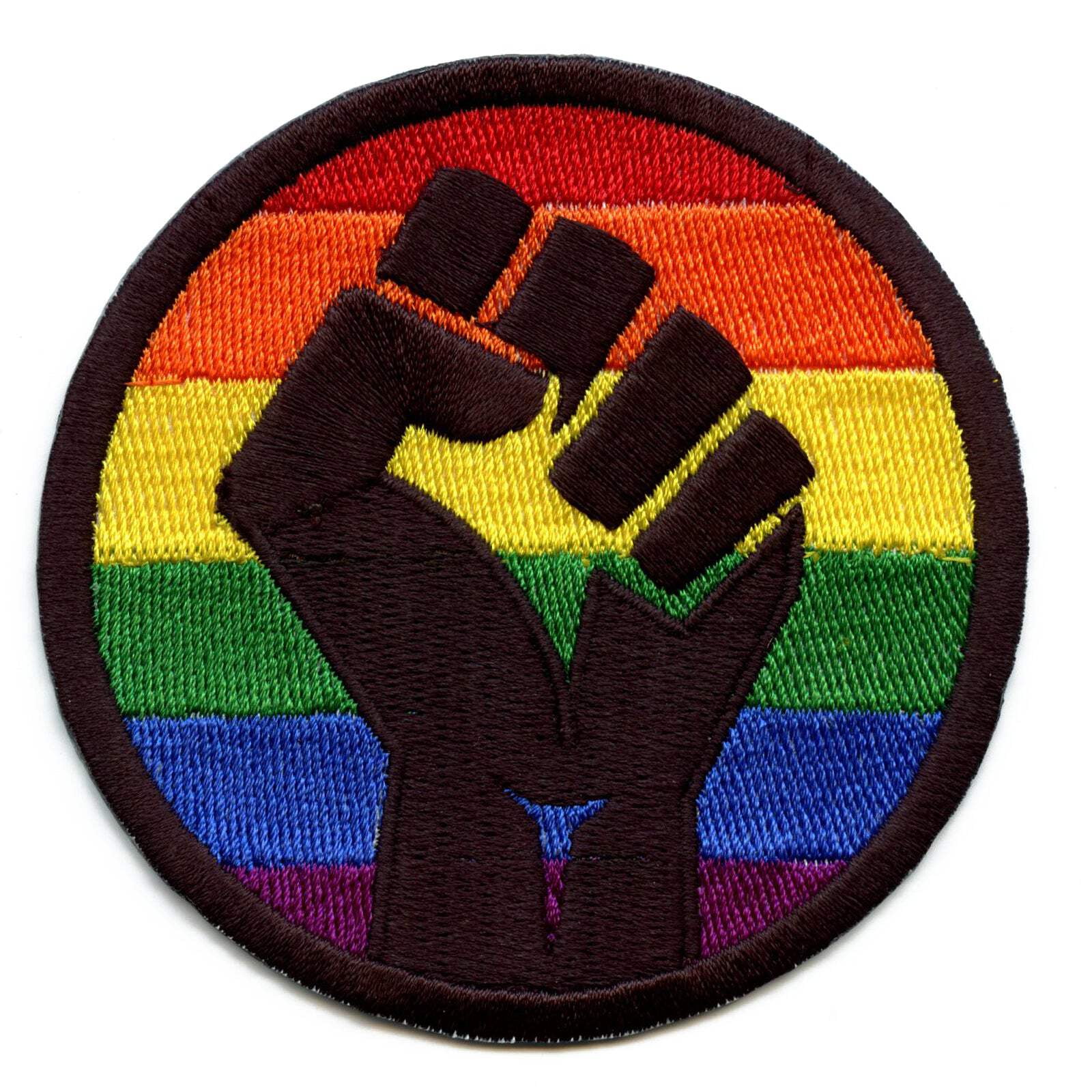 BLM Rainbow Pride Fist Patch LGBTQ+ Embroidered Iron On - Walmart.com