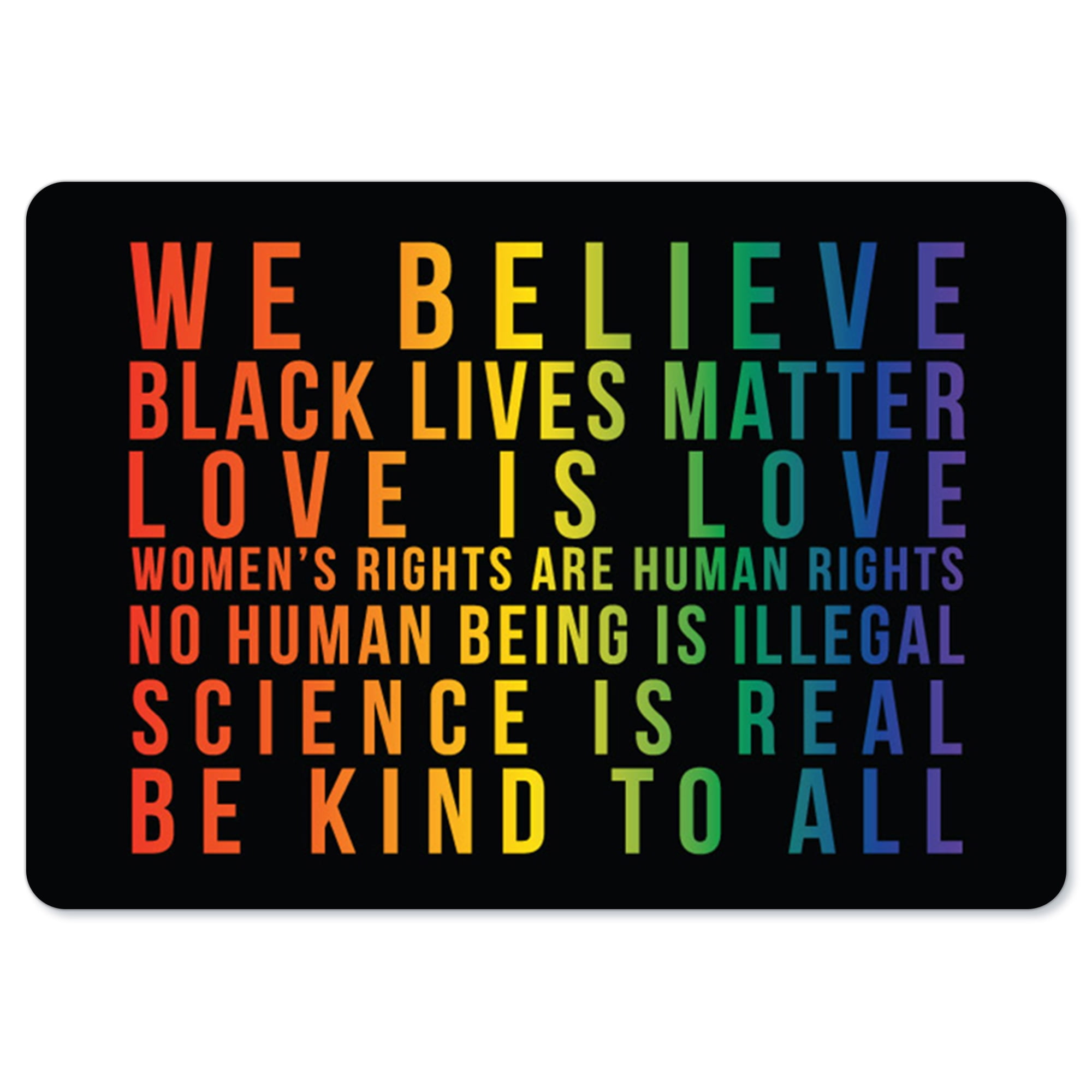 BLM Sign - Black Lives Matter Be Kind To All | Peel And Stick Wall ...