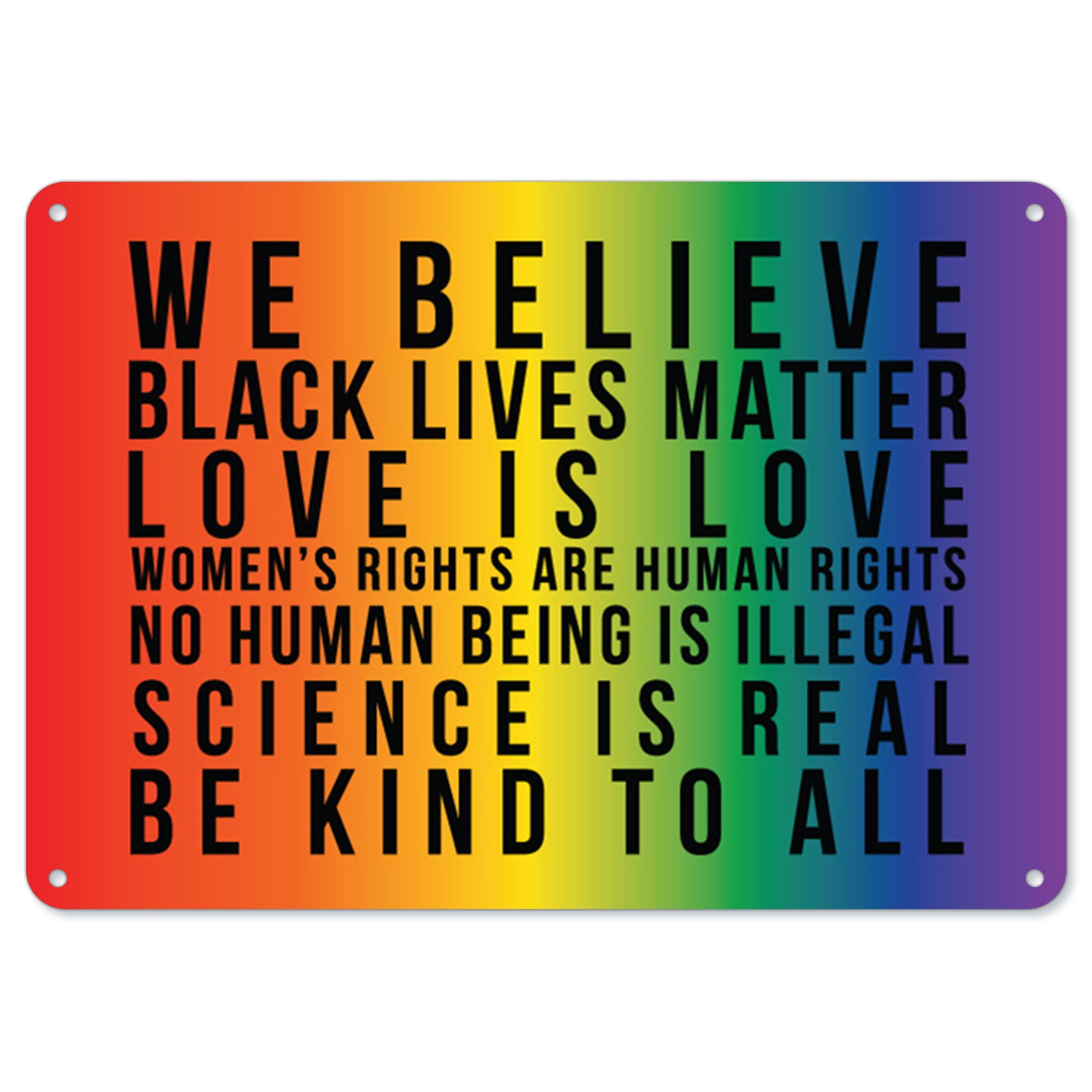 BLM Sign - Black Lives Matter We Believe | Plastic Sign | Protect Your ...